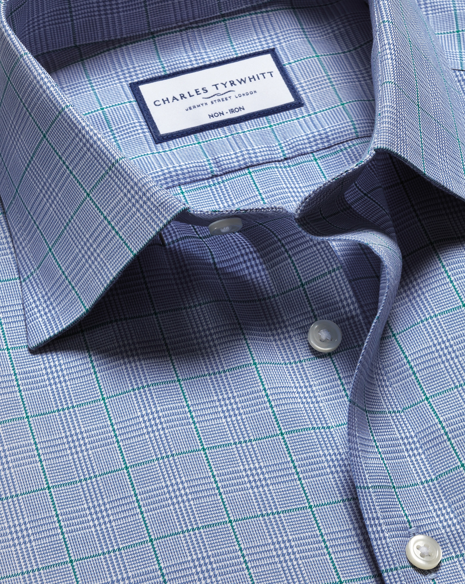 Men's Charles Tyrwhitt Non-Iron Twill Prince Of Wales Checkered Dress ...